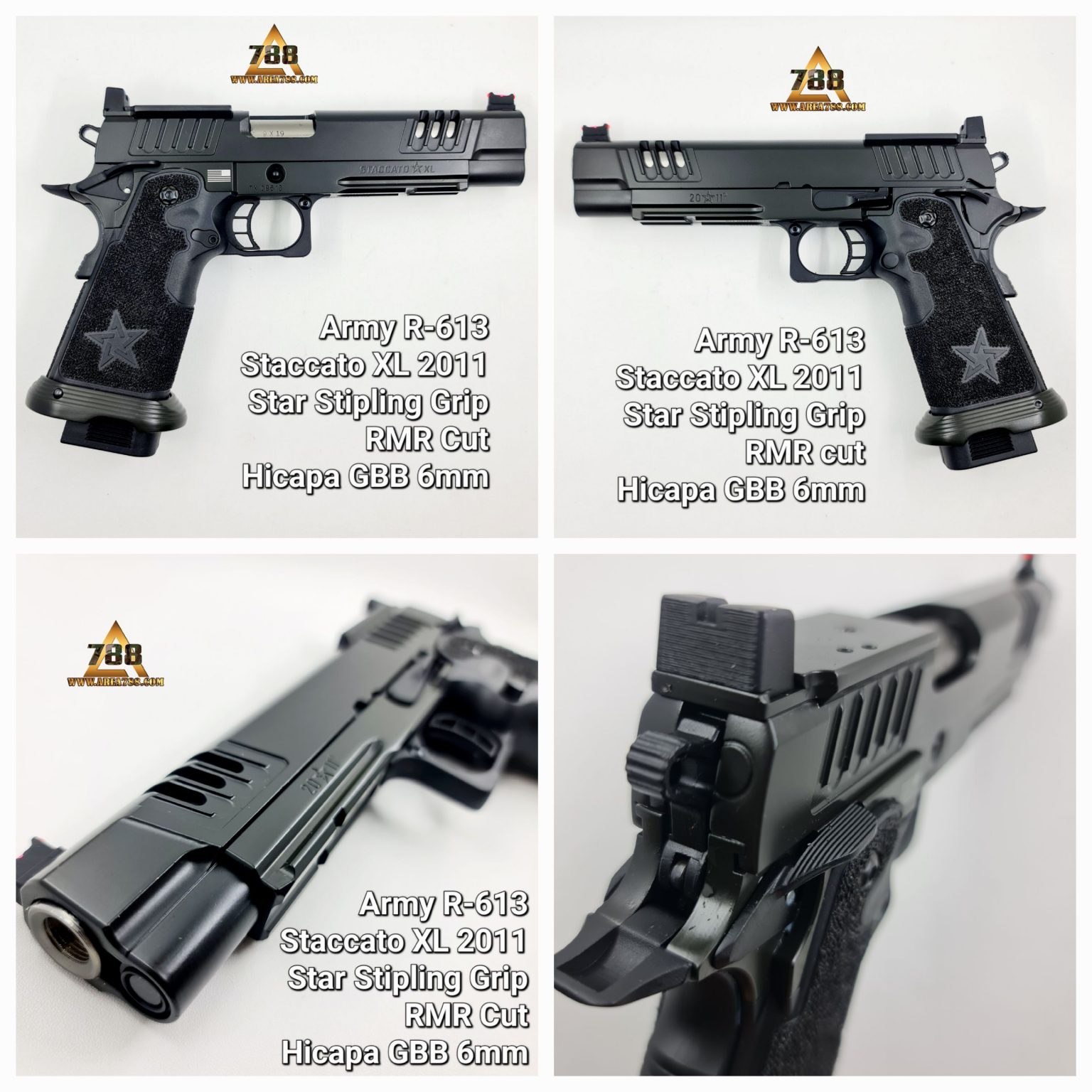 ARMY R-613 Staccato XL 2011 Star Stipling Hicapa RMR CUT GBB 6mm ...